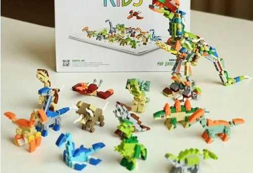 Детский конструктор пластиковый, Мир динозавров