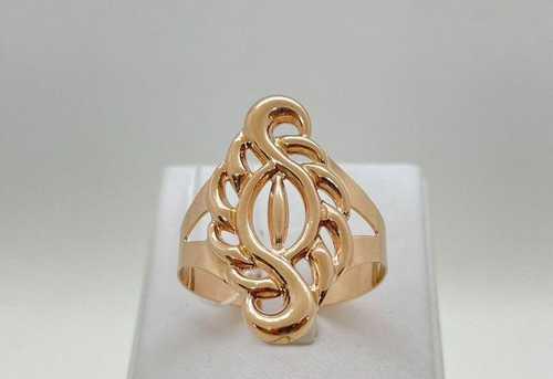Золотое кольцо без камня (Au 585)(шур)