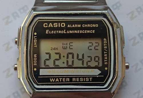 Ретро часы casio Alarm Chrono, серые 12113