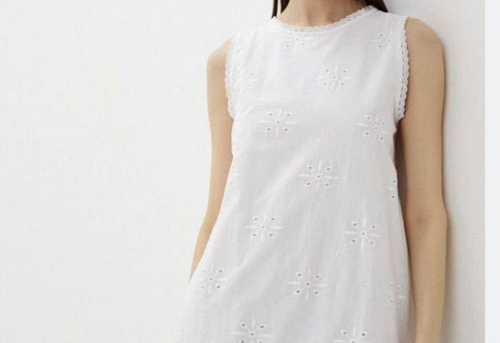Платье белое с кружевом Zolla