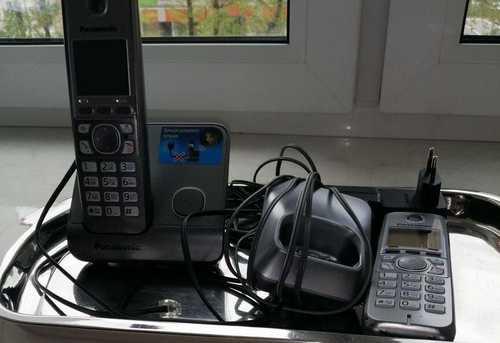 Телефон Panasoniс, 2 трубки. Беспроводной
