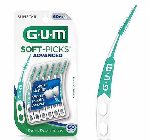 Зубочистки GUM soft-picks advanced 60 шт. в упак