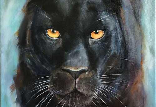 Картина,Черная пантера",холст 40*50,масло