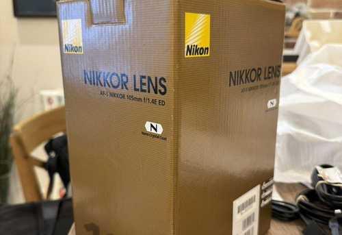 Объектив Nikon 105 mm f1.4 E ED Nikkor AF-S nikkor