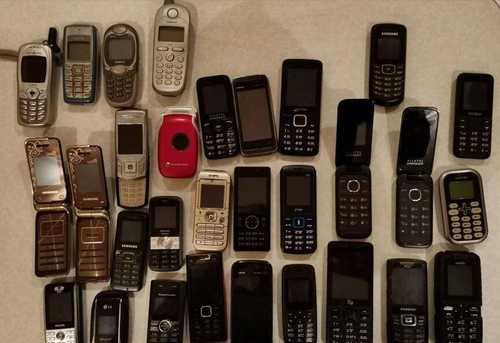 Лоты кнопочных телефонов + iPhone