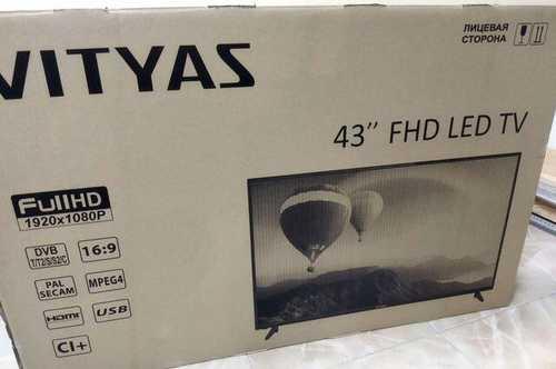 Новый 43" LED-телевизор Витязь 43LF0207 без smart