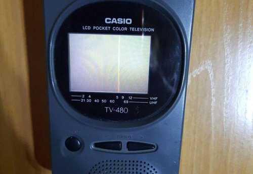 Casio T-480 телевизор винтаж портативный