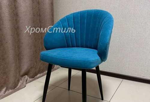 Мягкие кухонные стулья зефирки "Салерно" голубые