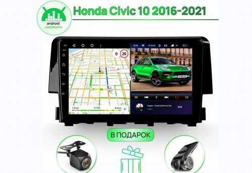 Магнитола 2.16 Honda Civic 10 2016-2021 Андроид