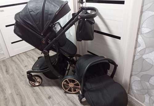 Коляска 2 в 1 премиум-класса эко кожа Luxmom 608