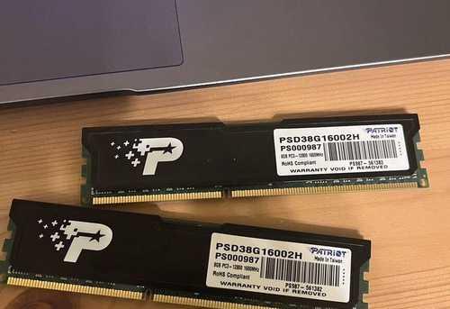 Оперативная память Patriot 2 х 8GB DDR3 1600Mhz