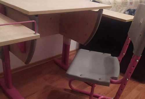 Детский письменный растущий стол и стул Деми