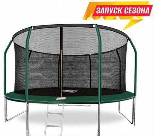 Батут уличный 14FT 385 см с внутренней сеткой
