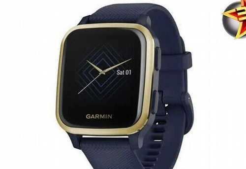 Часы Garmin Venu Sq Music Edition Navy/Light Gold