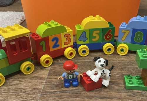 Lego duplo паровозик с цифрами