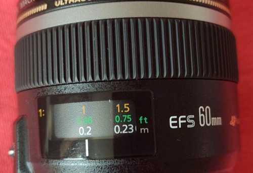 Объектив Canon EF-s 60mm f/2.8 USM Macro