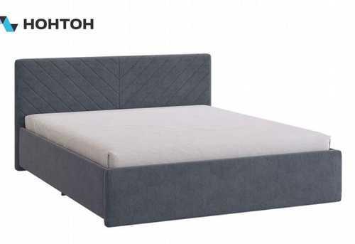 Кровать Сандра 2 1.6 м серо-синяя