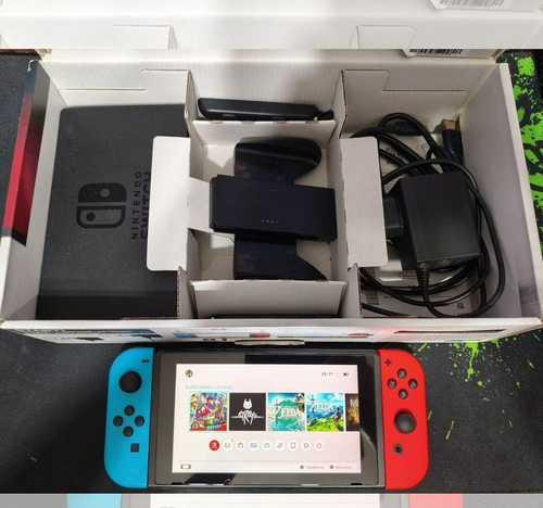 Nintendo Switch 128Gb.Прошита.Много игр.Коробка