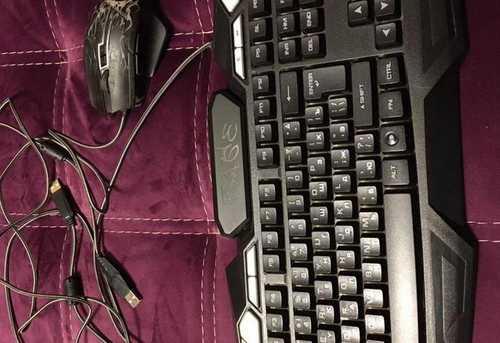 Игровая клавиатура и мышь dexp rage