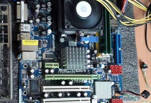 Материнская плата ASRock A780GM-LE+CPU+RAM