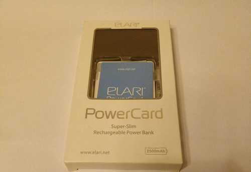 Внешний аккумулятор Elari PowerCard 2500 мАч