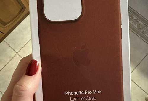 Чехол на iPhone 14 pro max кожаный оригинал