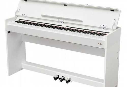 Белое цифровое пианино с крышкой Emily