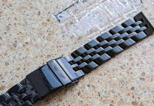 Breitling браслеты 20мм черные литые