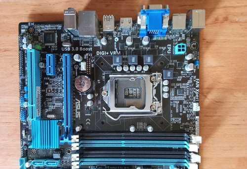 Плата asus LGA1155 B75M-plus на запчасти