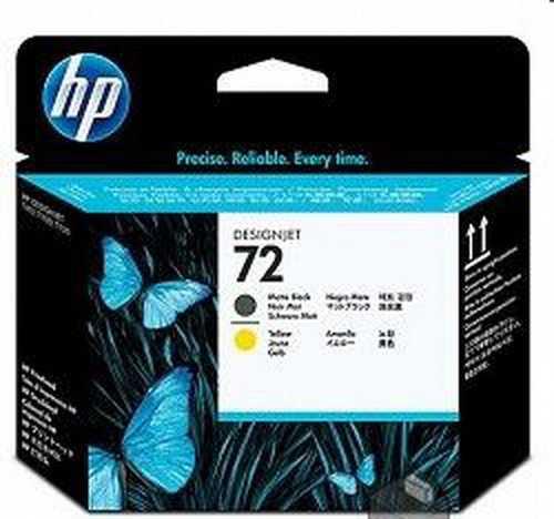 HP C9384A Печатающая головка №72, Matte Black & Yellow DJ T610/T620/T770/T1100/T1120/T1200, Matte Bl