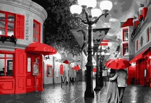 Картины по номерам "Прогулка под красным зонтом"