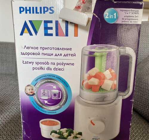 Пароварка блендер philips avent 2 в 1