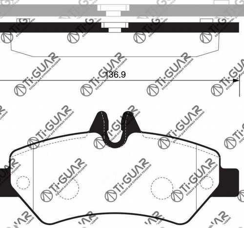 Тормозные колодки TG-1699/64202220* tiguar