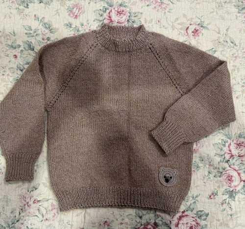 Свитер с медвежонком handmade