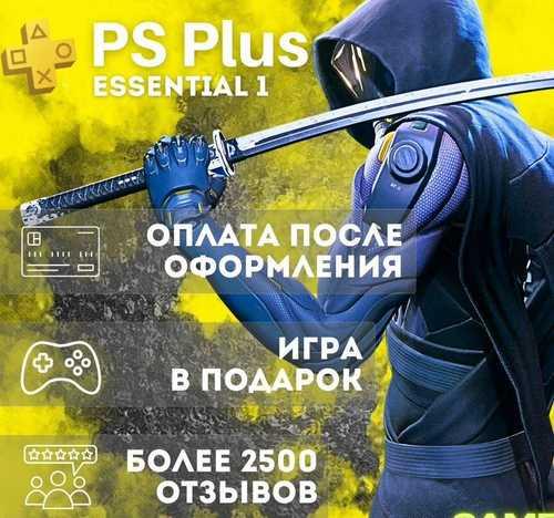 Подписка PS Plus Россия Игры PS4 и PS5 Essential 1