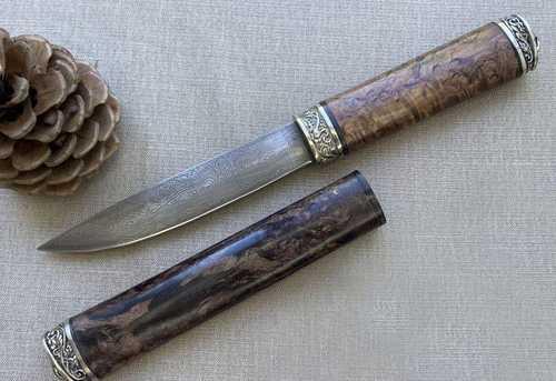 Нож подарочный "Якут средний", клинок Дамасская ст