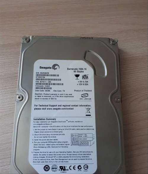 Жесткий диск hdd seagate barracuda 80gb