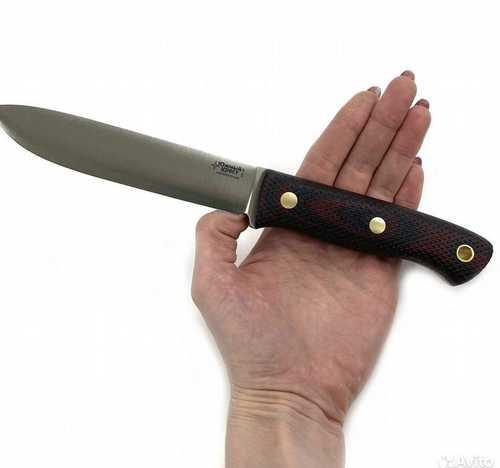 Нож Бушкрафт L, VG-10, микарта черно-красный, 234