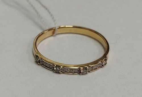 Золотое кольцо 17,5р бриллиант(16600)