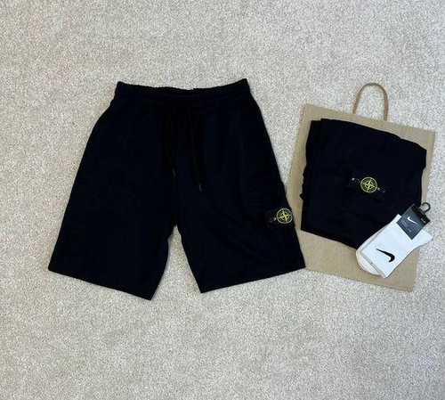 Шорты Stone Island черные M-3XL