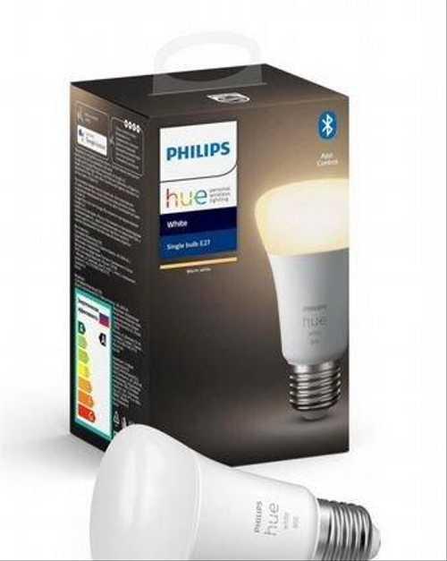 Лампа Philips Hue 9W A60 E27 RUS белая