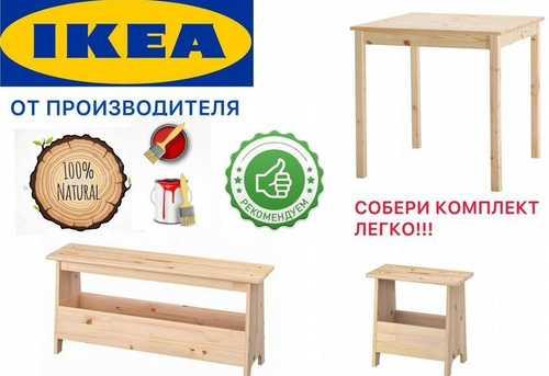 Скамья с ящиком, лавка от IKEA деревянная