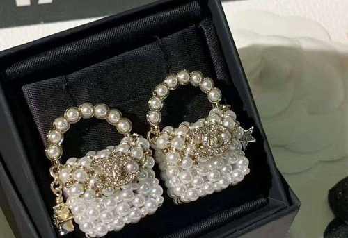 Серьги Chanel премиум качества