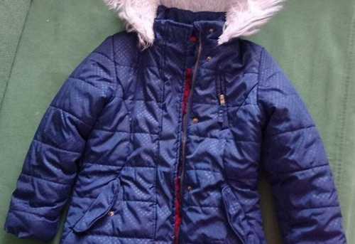 Зимнее пальто- пуховик на девочку 116