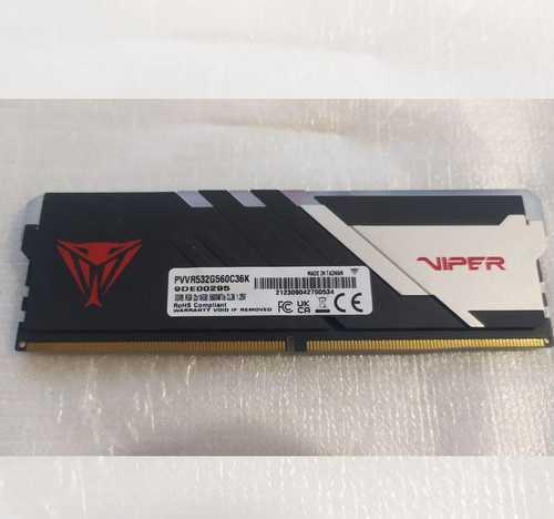 DDR5 5600 1x16GB CL36 Patriot Viper Venom RGB