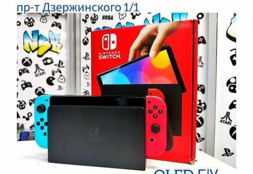 Nintendo Switch Oled (64гб) Красный/Синий Б/У