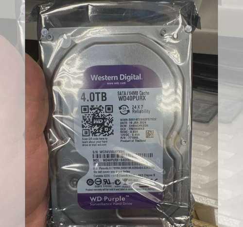 Жесткий диск WD Purple 4TB. Лот для Булата