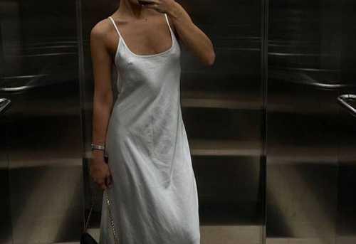 Сатиновое Платье Zara S