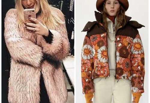 Zara Пуховик и шуба