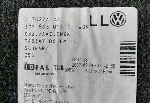 Для Volkswagen passat b6 штатные коврики в салон
